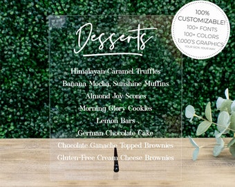 Dessert Table Sign - Etsy