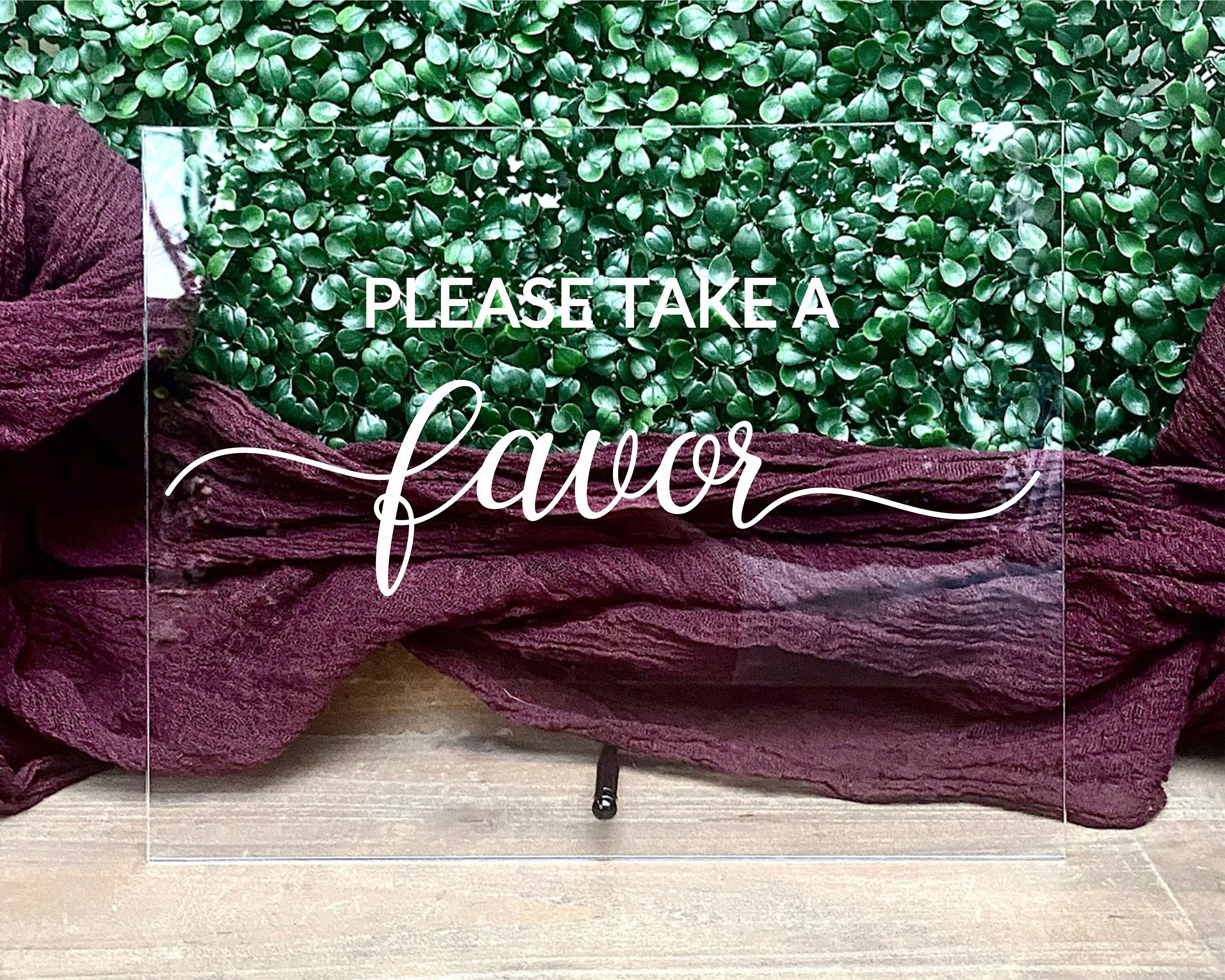 Favors Table Wedding Sign Acrylic Wedding Sign Cards Table - Etsy