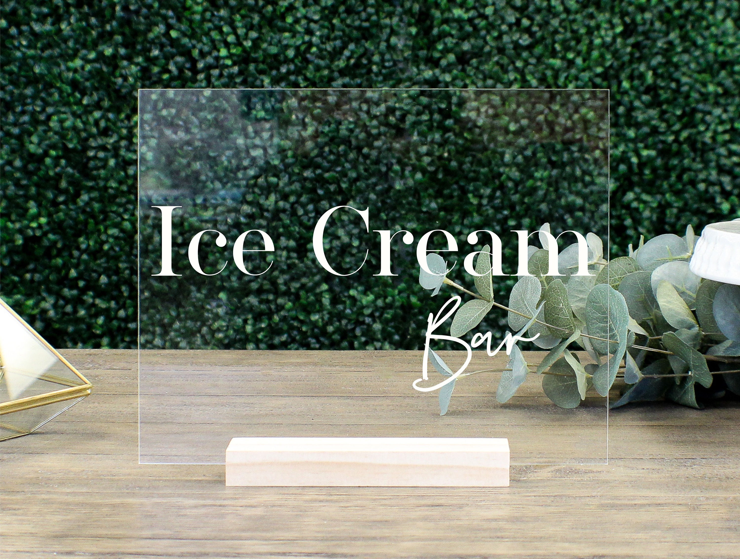 Ice Cream Bar Table Sign ice cream kids birthday party sign | Etsy