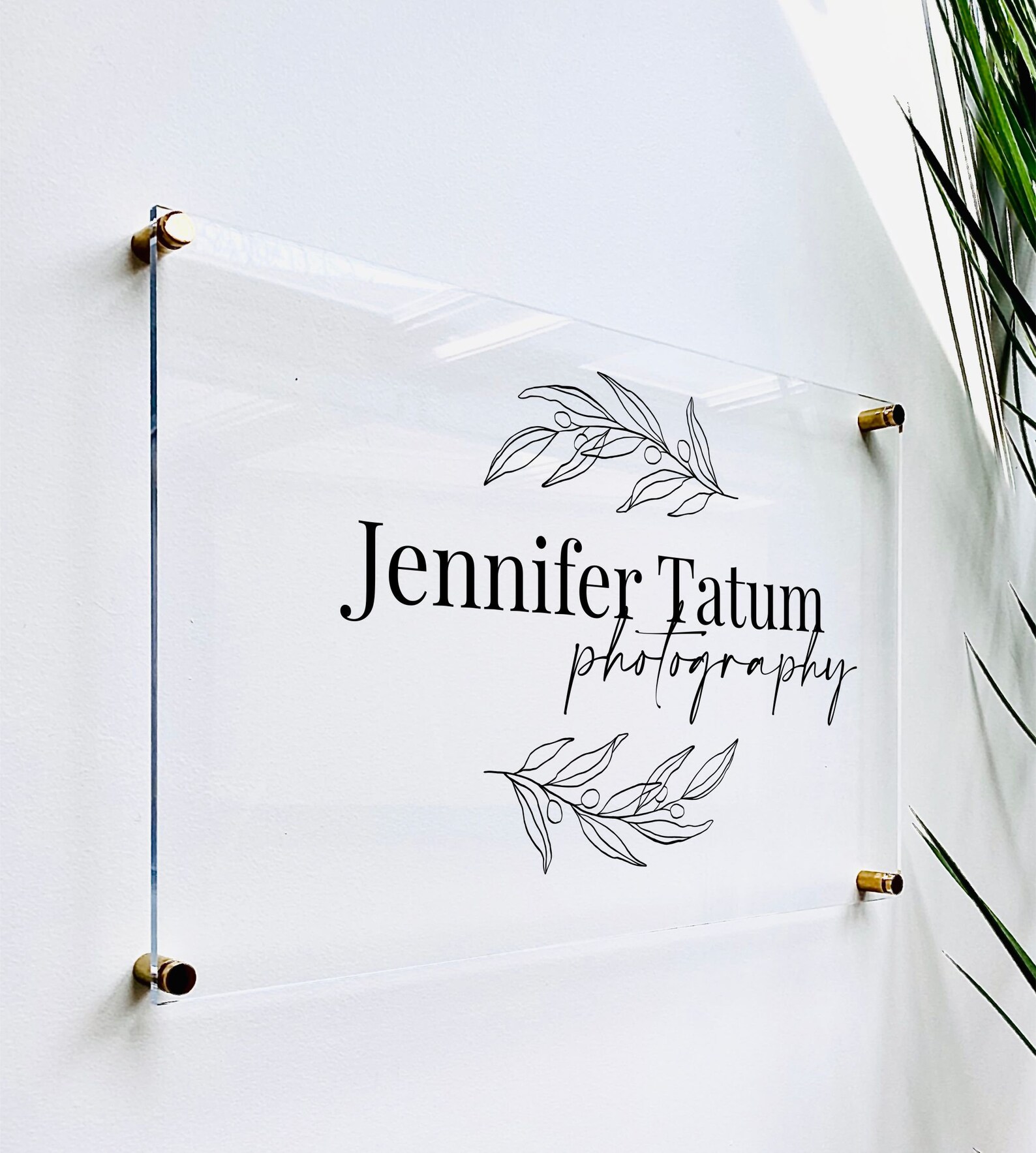 Custom Acrylic Business Logo Sign, Horizontal Layout Personalized Name ...