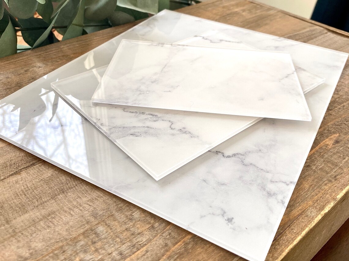 Marbled Acrylic Blanks Marble Tiles DIY Wedding Sign - Etsy