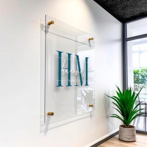 Custom Square Acrylic Business Logo Sign Custom Logo Sign for Business ...