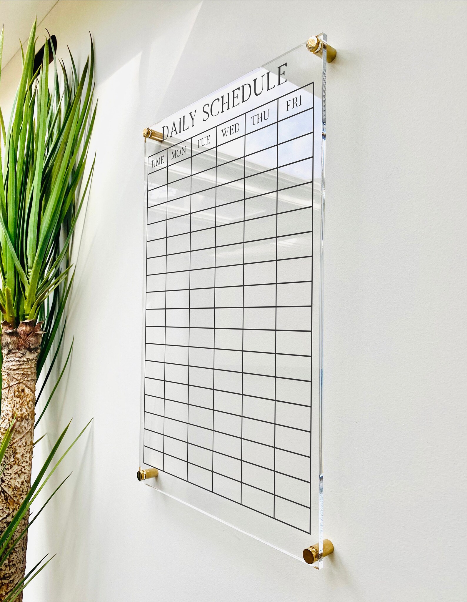 Acrylic Daily Schedule Board for Wall Family Command Center - Etsy