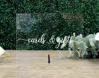 Cards Table Sign Acrylic Wedding Sign Cards & Gifts Table - Etsy