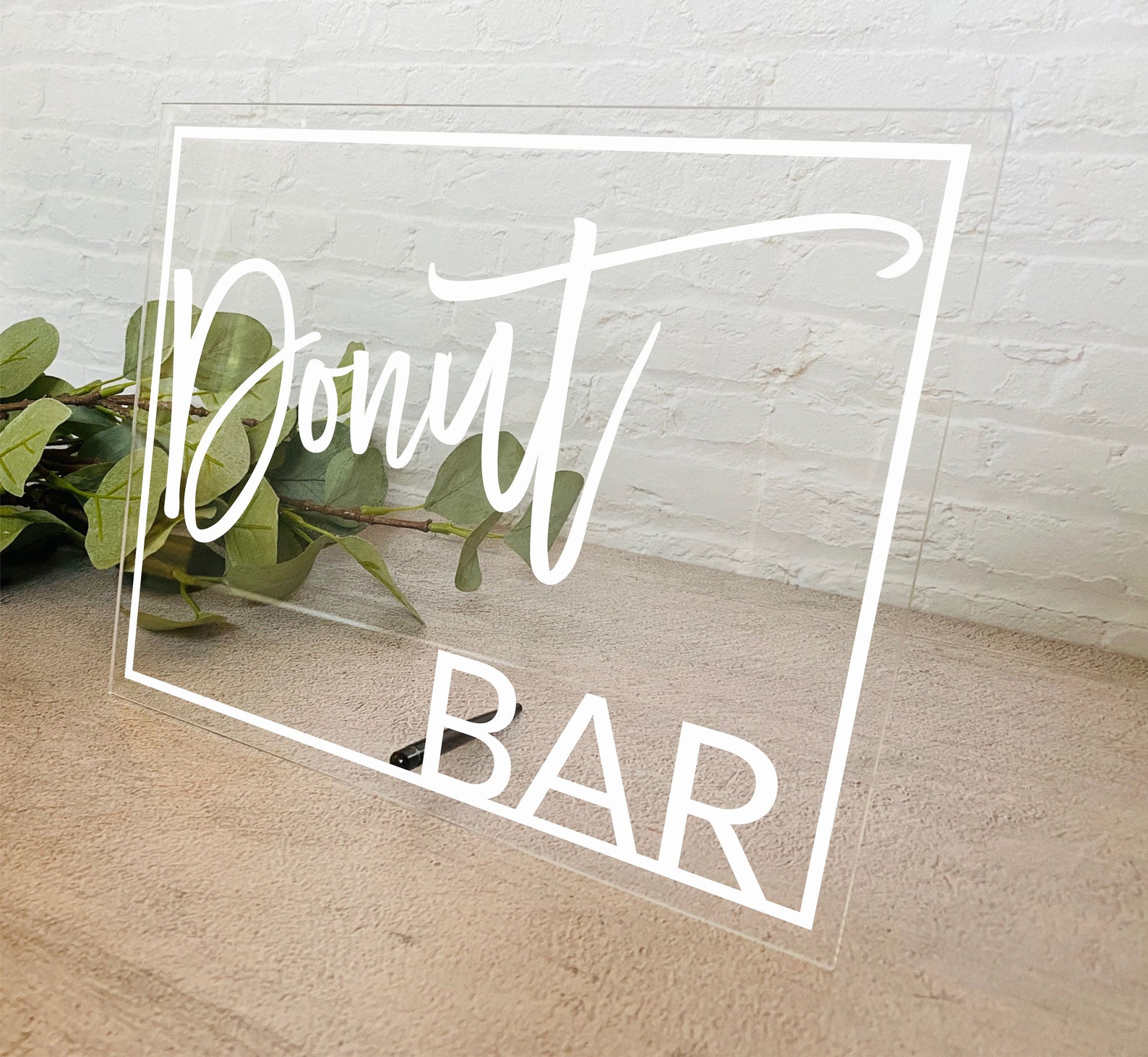 Donut Bar Acrylic Table Sign Wedding Sign Donuts Theme Kids | Etsy