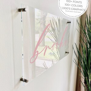 Custom Acrylic Name Sign Nursery Wall Girl Boy Baby Last Name Sign ...