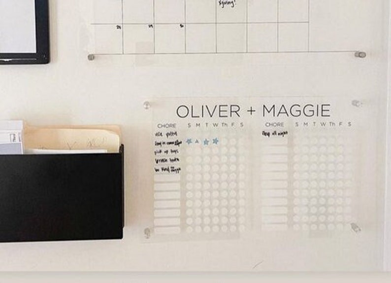 Personalized Chore Chart for 2 Children Custom Chore Chart - Etsy