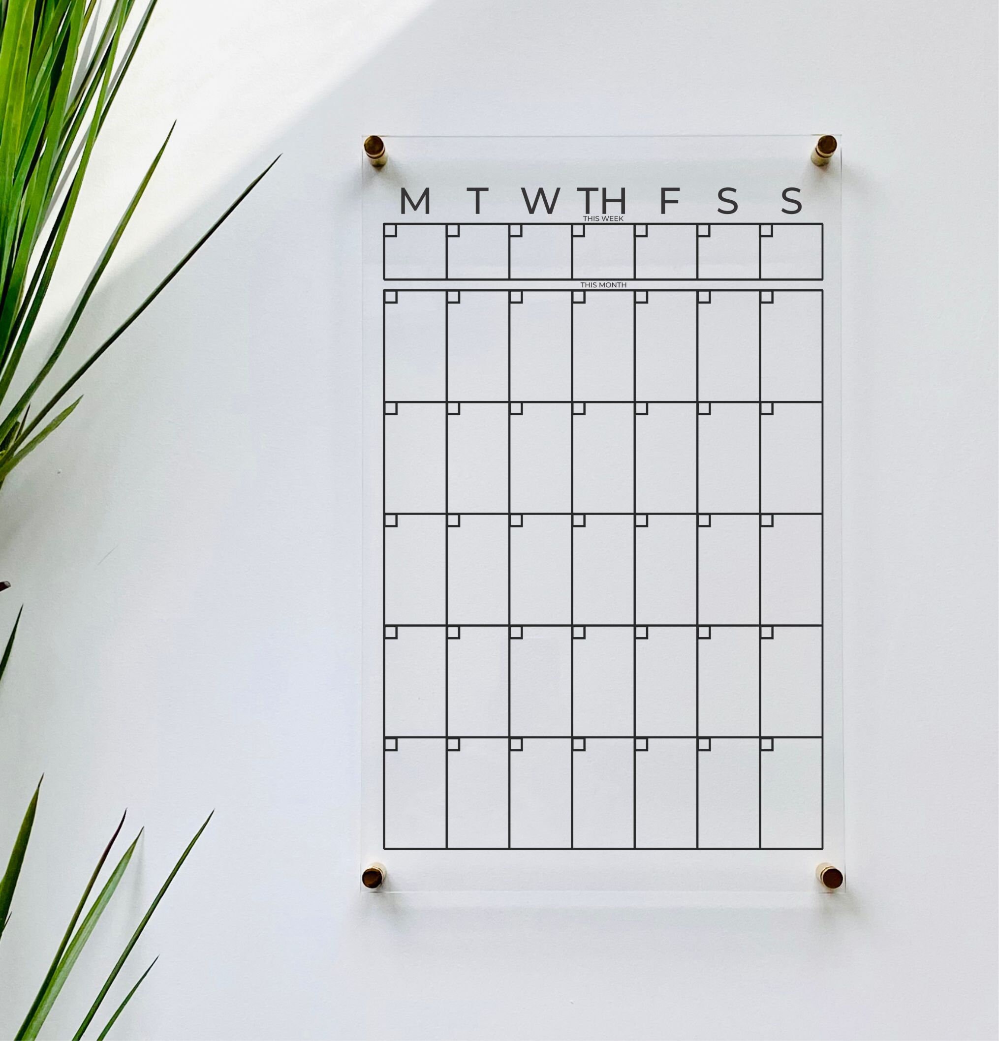 Acrylic Monthly Calendar for Wall Ll Habit Tracker Chores | Etsy