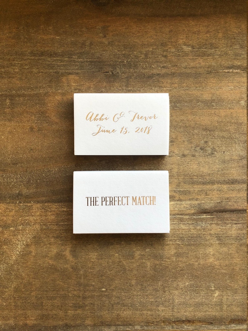 The Perfect Match Personalized Matches Set of 100 Wedding | Etsy