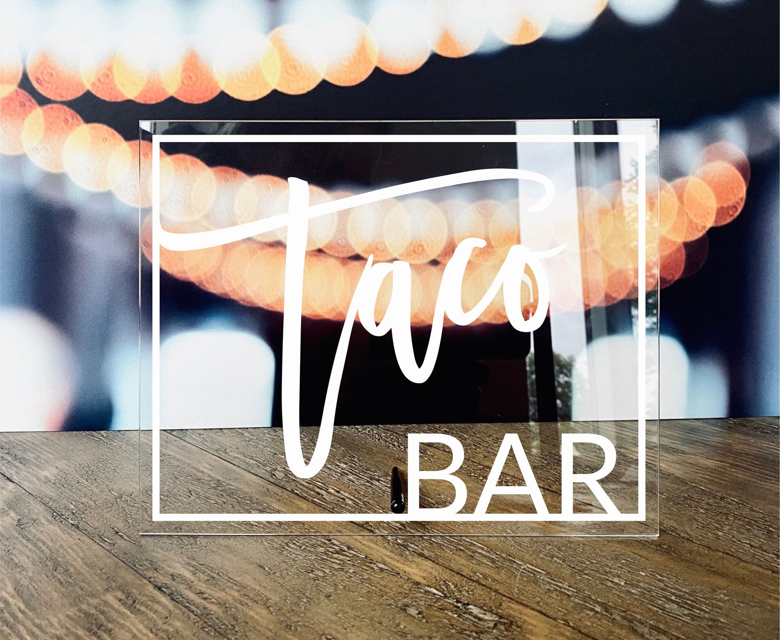 Taco Bar Sign Acrylic Sign Taco Party Fiesta Theme Bar Sign - Etsy
