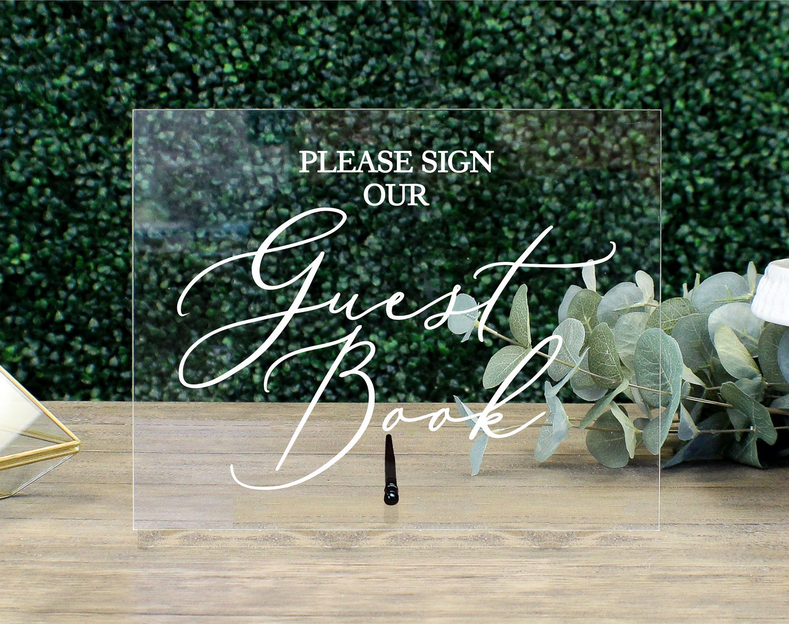 Guest Book Table Sign Acrylic Wedding Sign Calligraphy - Etsy