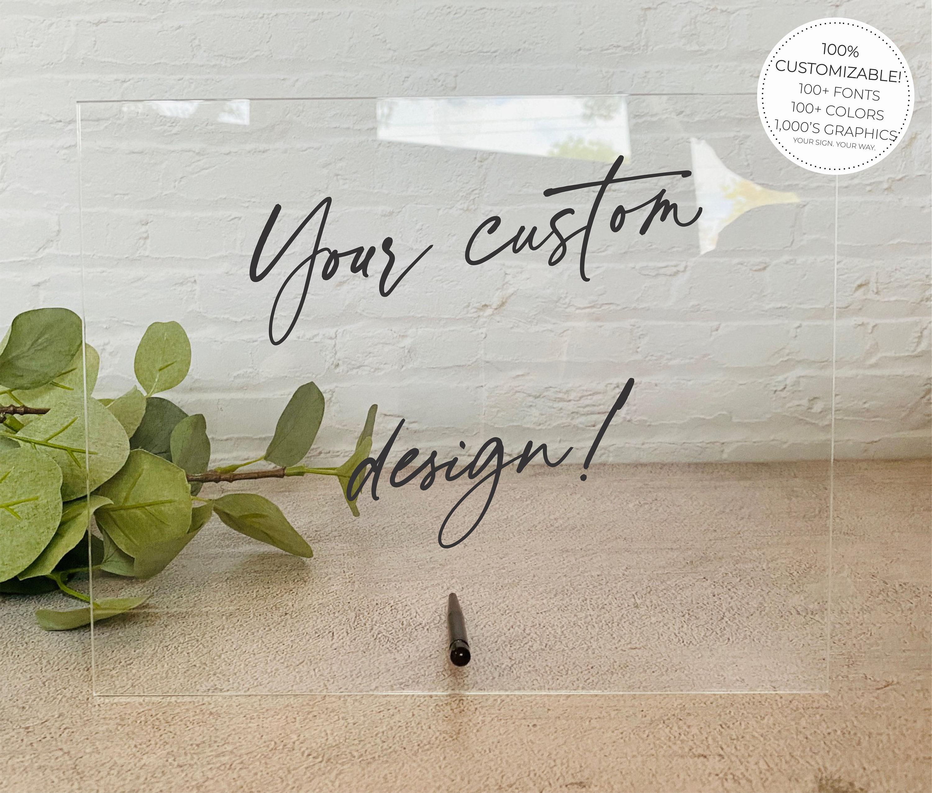 Custom Acrylic Dry Erase Board for Desktop 10x8 - Etsy