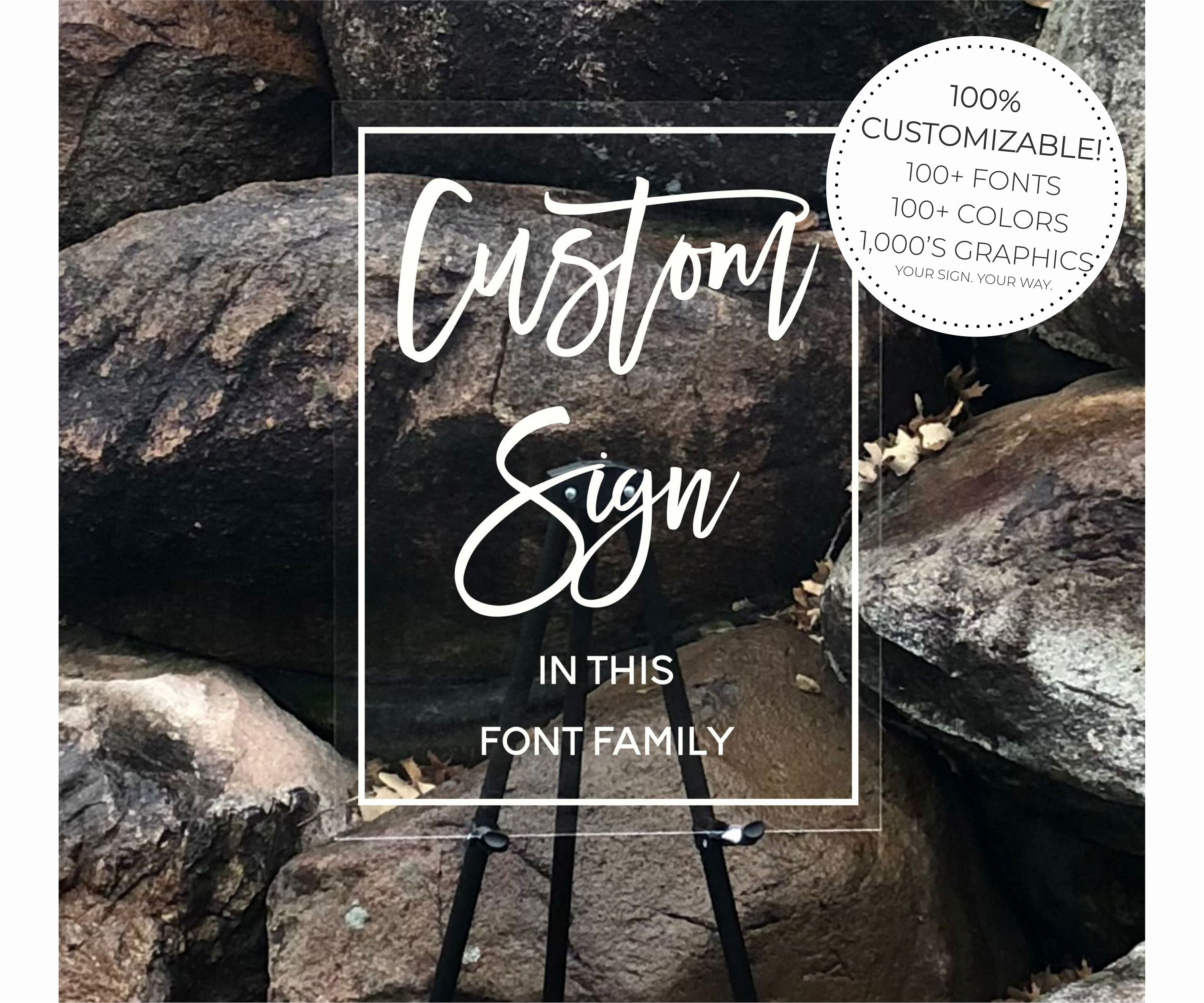 Custom Large Acrylic Sign Clear Wedding Sign Wedding Sign | Etsy