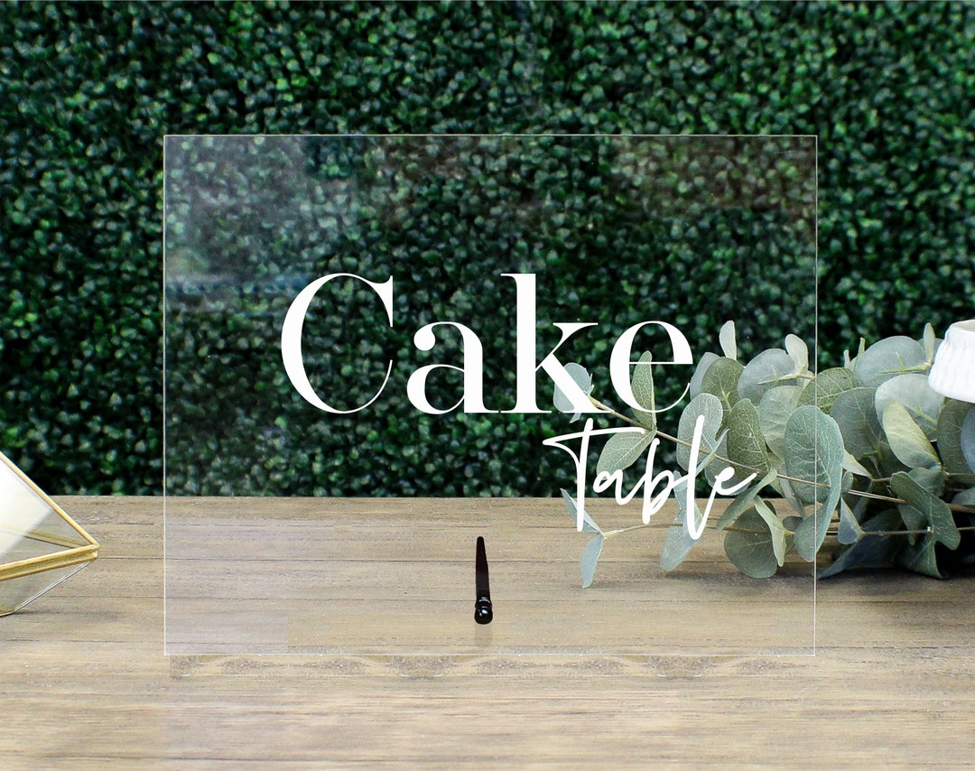 Cake Table Sign Acrylic Wedding Sign Bridal Shower Brunch - Etsy