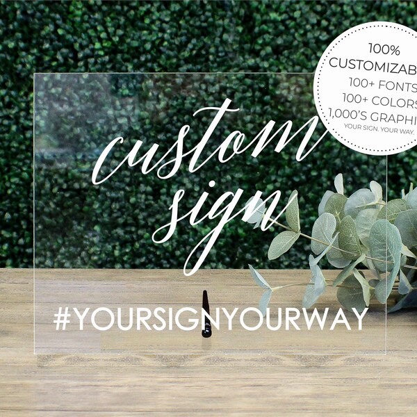 Painted Acrylic Sign - Etsy