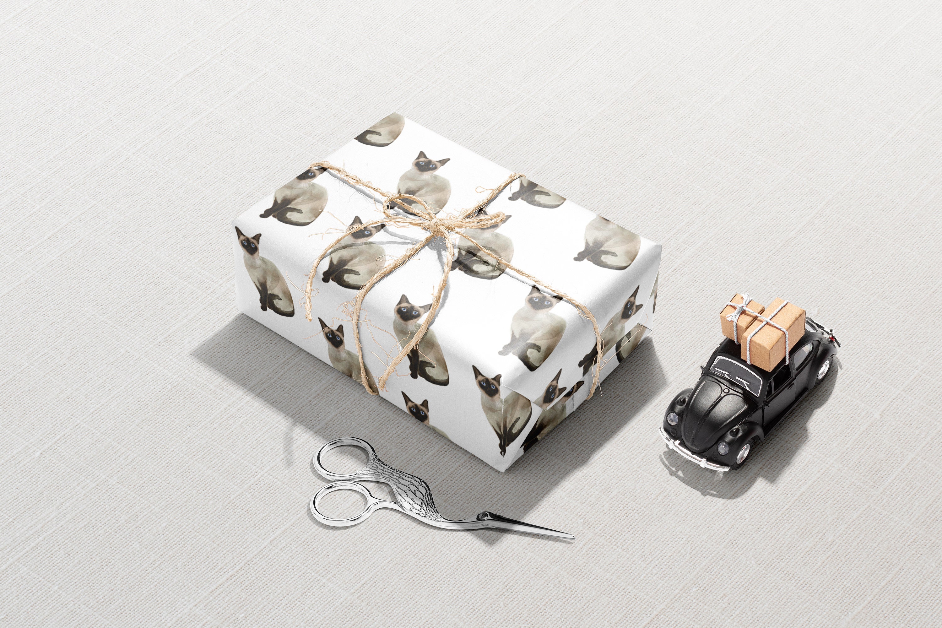 Siamese Cat Gift Wrap Wrapping Paper Unique Gift Idea for - Etsy