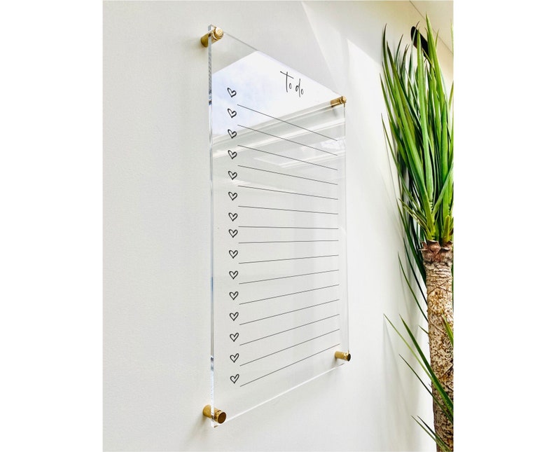 Acrylic to Do List for Wall || Dry Erase Board Clear Acrylic Calendar ...