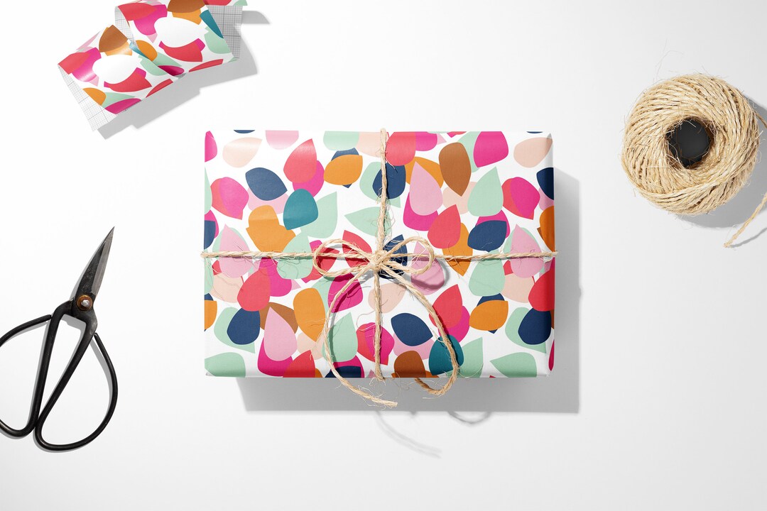 Multi-colored Gift Wrap || Christmas Wapping Paper Birthday Bridal Baby ...