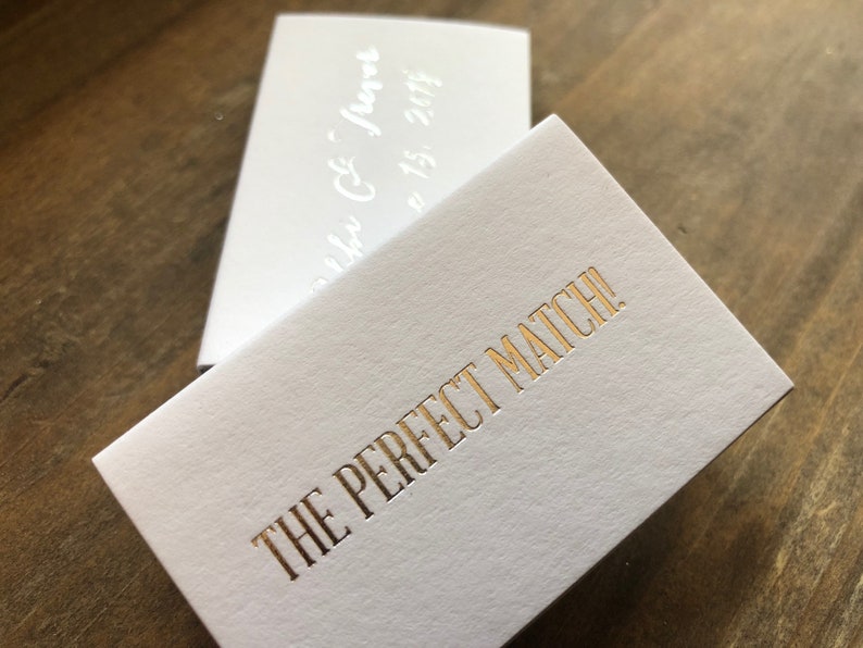 The Perfect Match Personalized Matches Set of 100 Wedding | Etsy