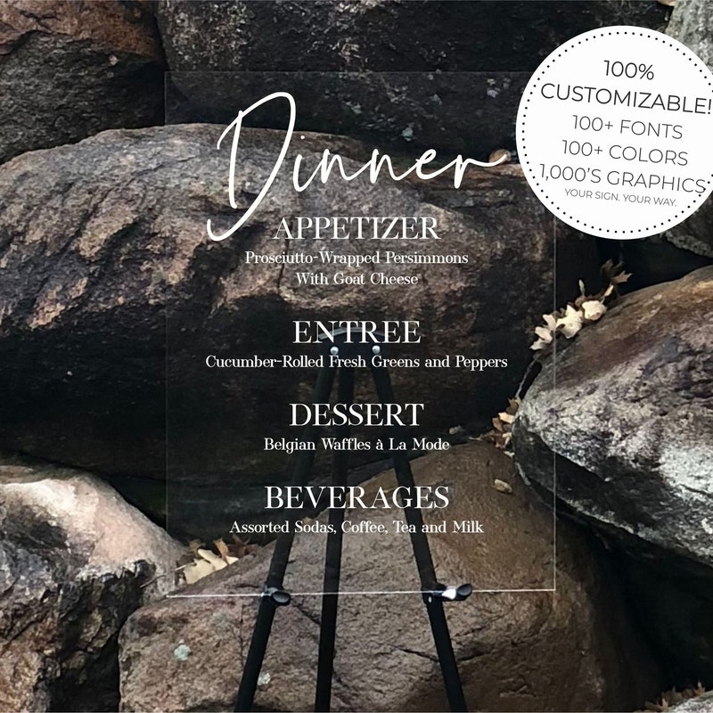 Wedding Dinner Menus - Etsy