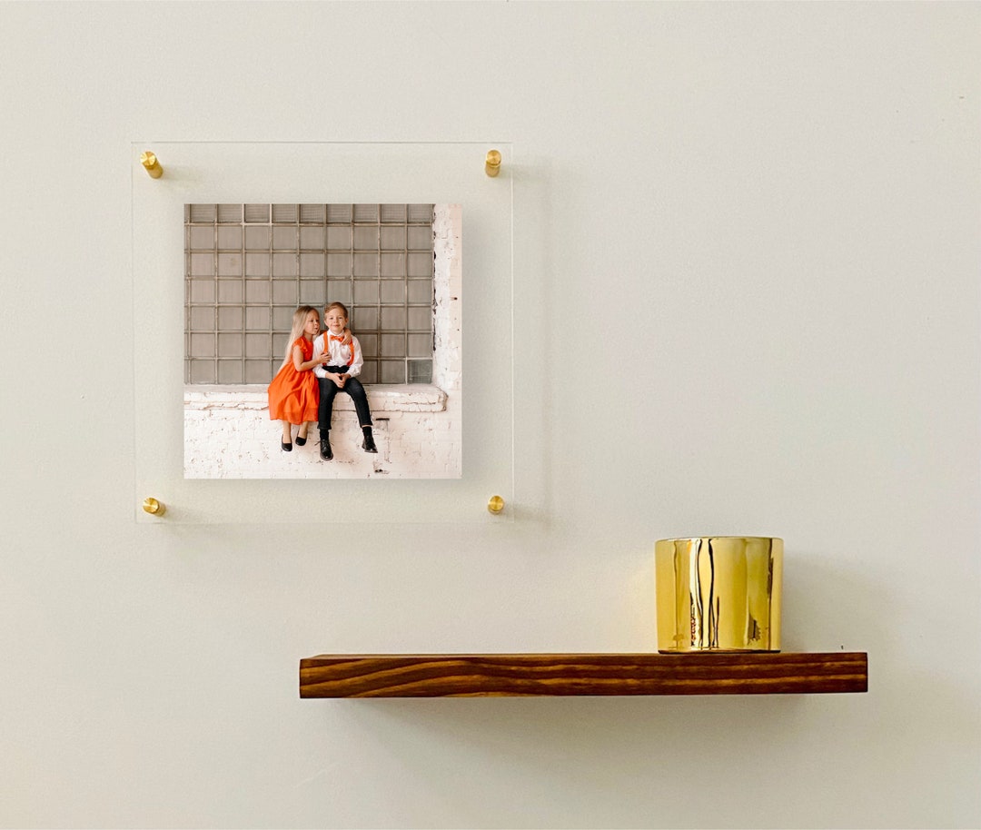 Acrylic Floating Picture Frame || House Warming Gift, Baby Shower Gift ...