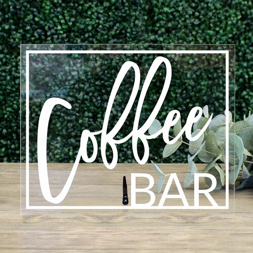 Coffee Bar Table Sign Coffee Station Wedding Bridal Shower | Etsy