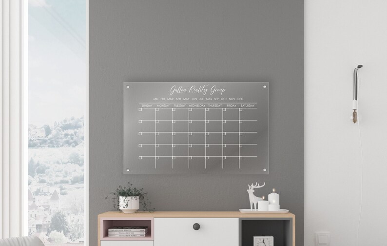 Personalized Acrylic Calendar For Wall dry erase board | Etsy