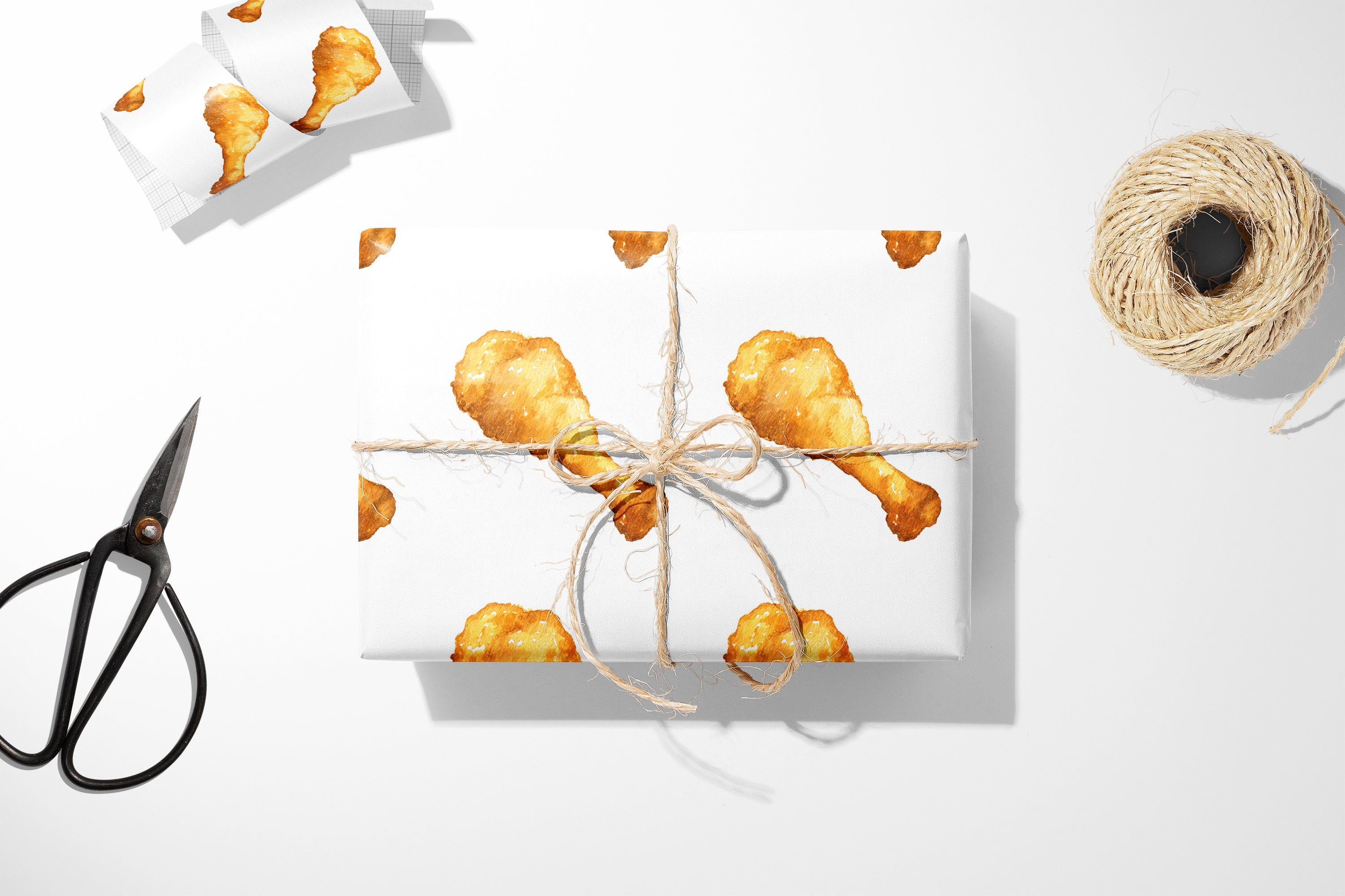 Fried Chicken Gift Wrap || Wrapping Paper Unique Gift Idea for Her ...