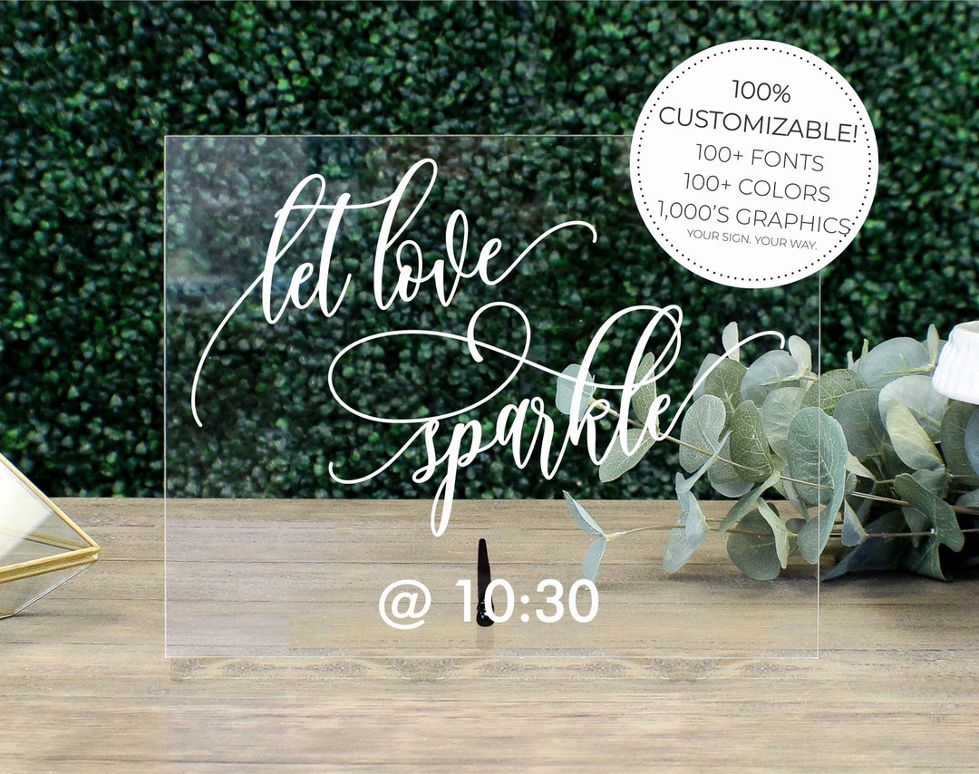 Sparkler Send off Table Sign Custom Acrylic Frosted Wedding - Etsy