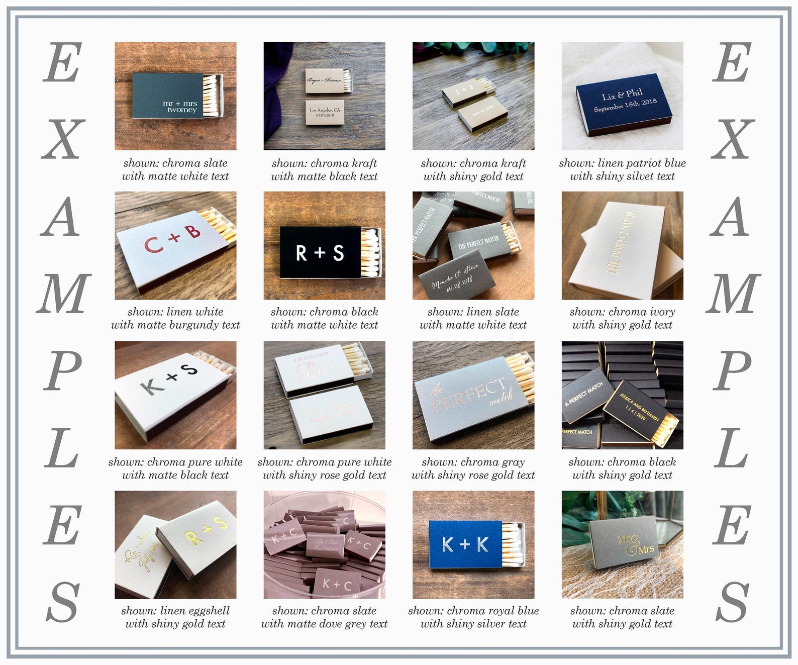 The Perfect Match Personalized Matches, Set of 100 || Wedding Matches ...