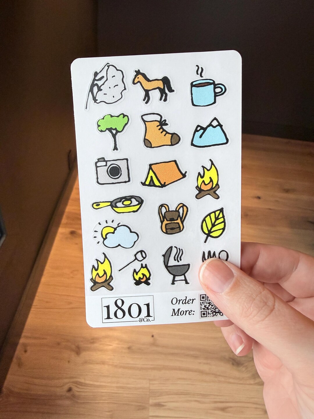 Camping Plannner Sticker || Reusable, Clear (for Acrylic, Glass & Dry ...