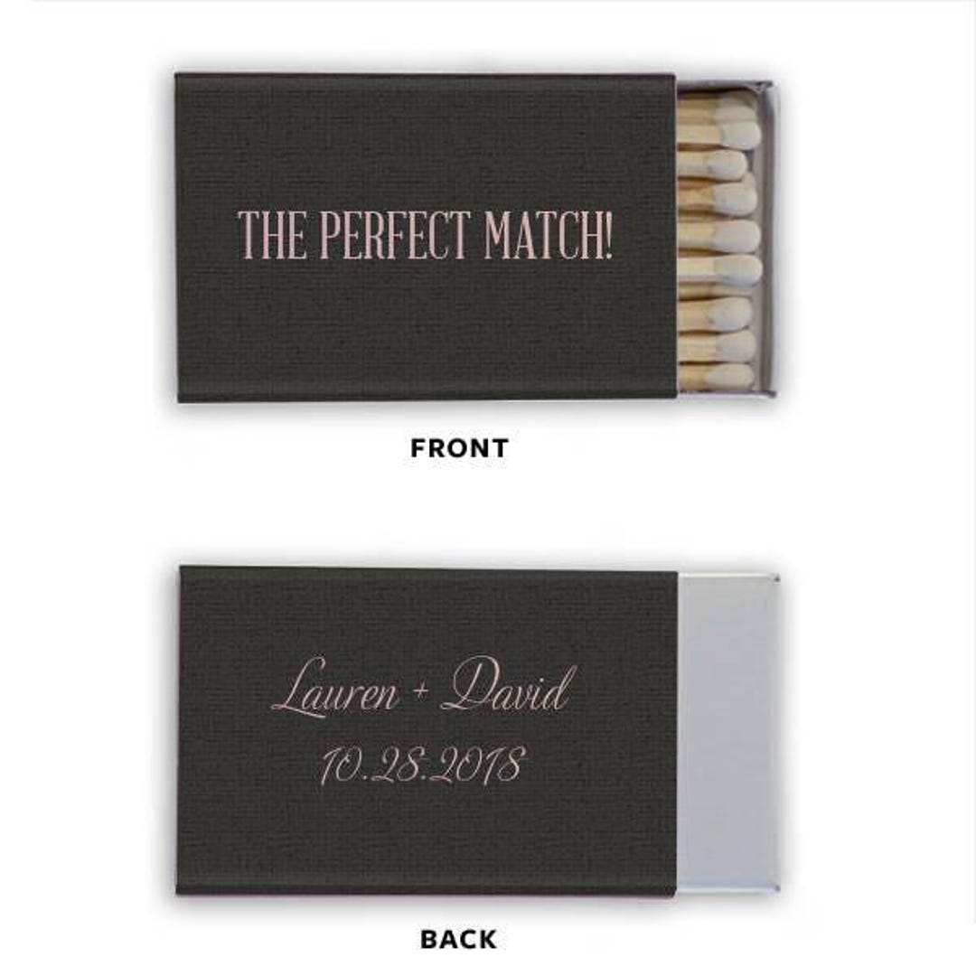The Perfect Match Personalized Matches, Set of 100 || Wedding Matches ...