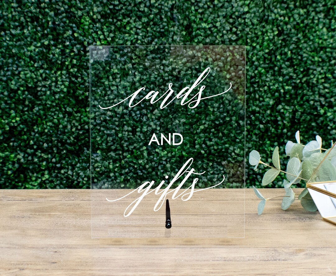 Cards and Gifts Table Sign Acrylic Wedding Sign Cards Table Sign Gifts ...
