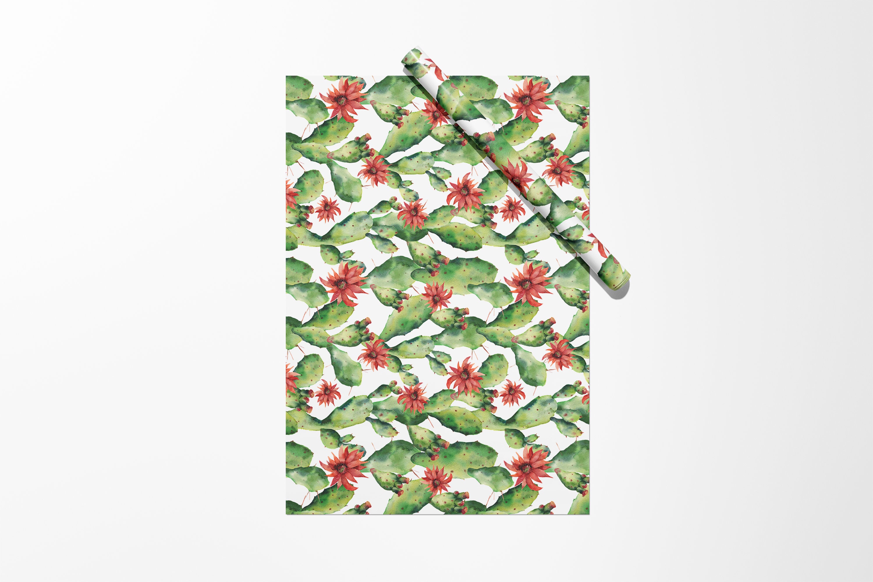 Cactus Gift Wrap || Christmas Wapping Paper Birthday Bridal Baby Shower ...