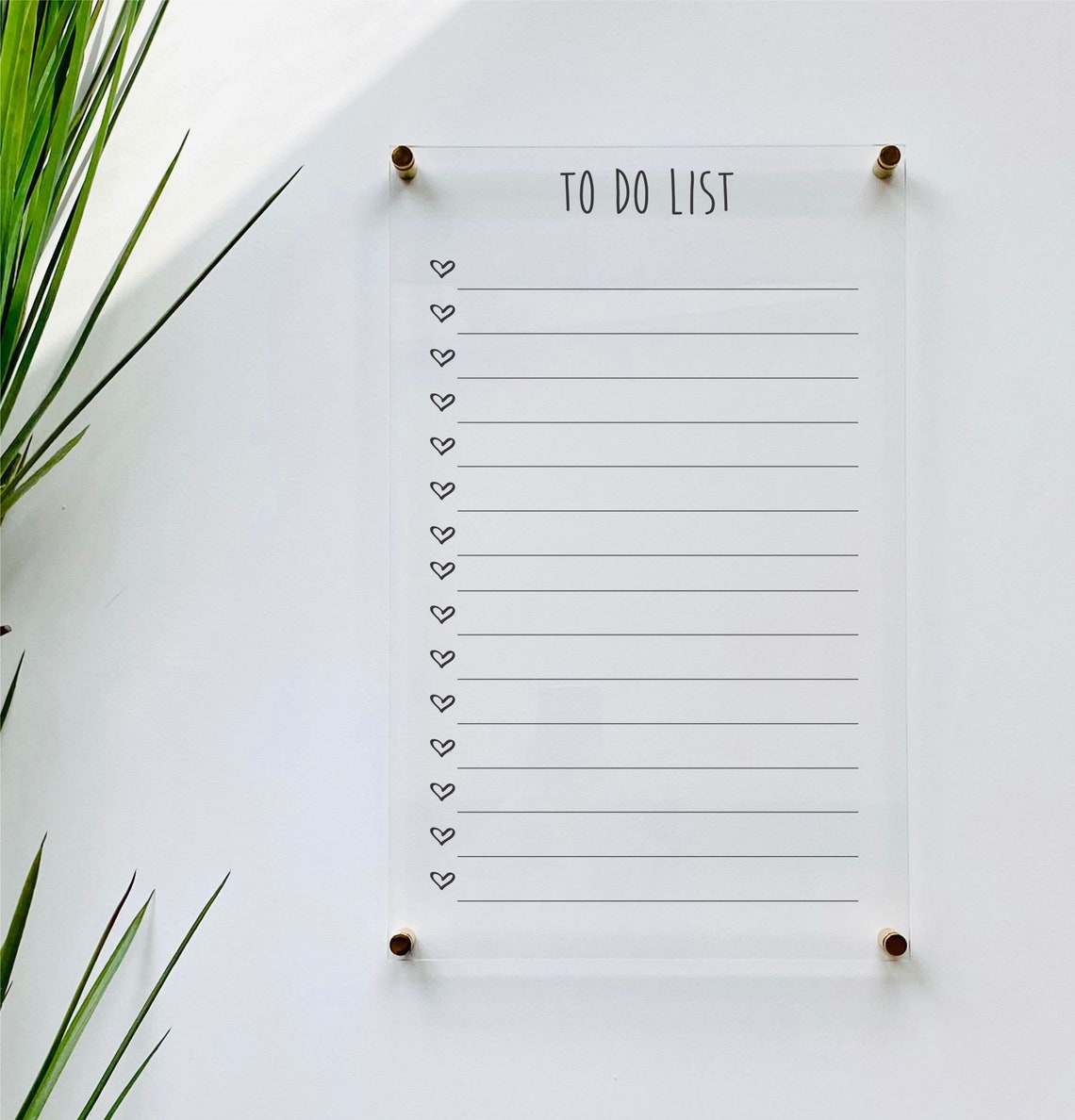 Acrylic to Do List for Wall Dry Erase Board Clear Acrylic | Etsy