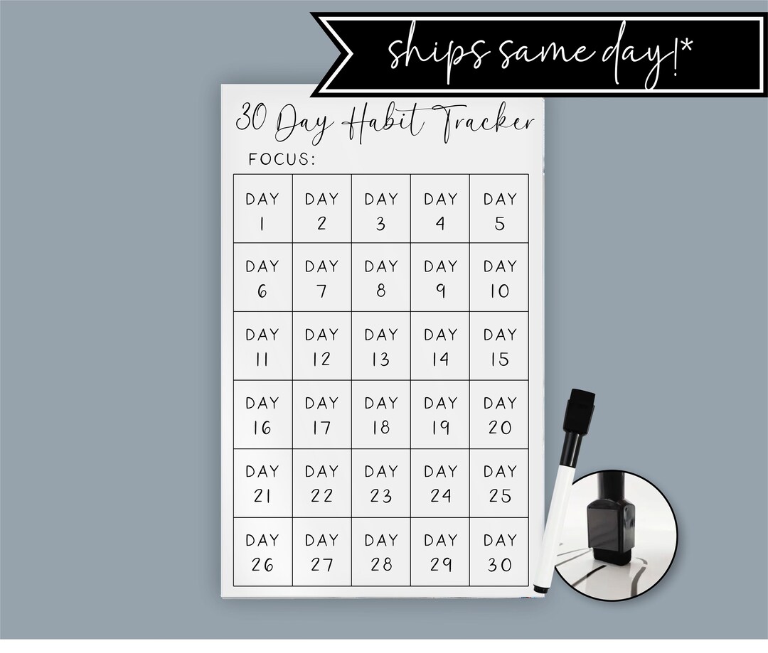 Acrylic Habit Tracker Board for Wall / Fridge | Notes, Memo Board Dry ...