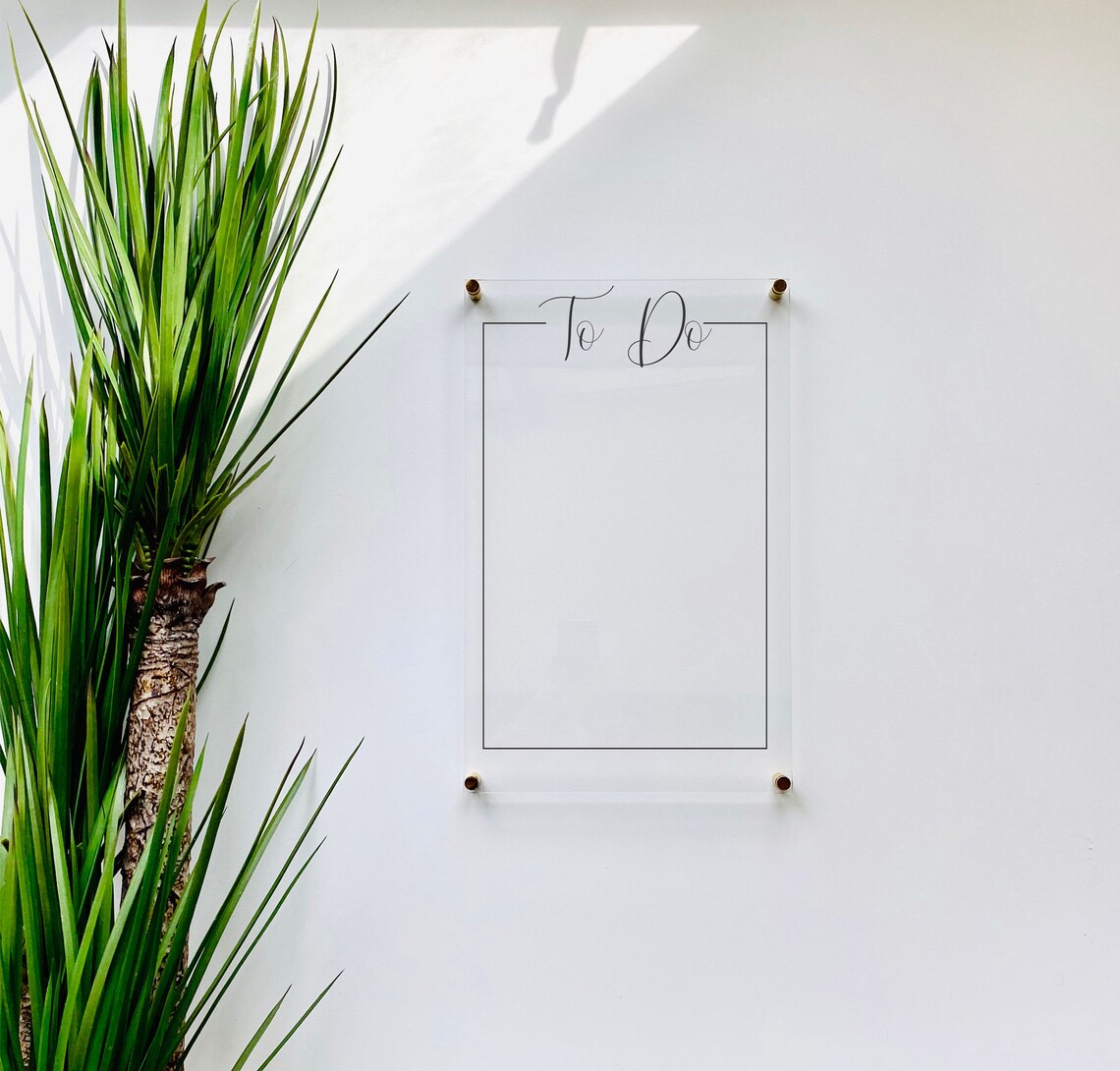 Acrylic to Do List Board for Wall || Family Command Center Dry Erase ...