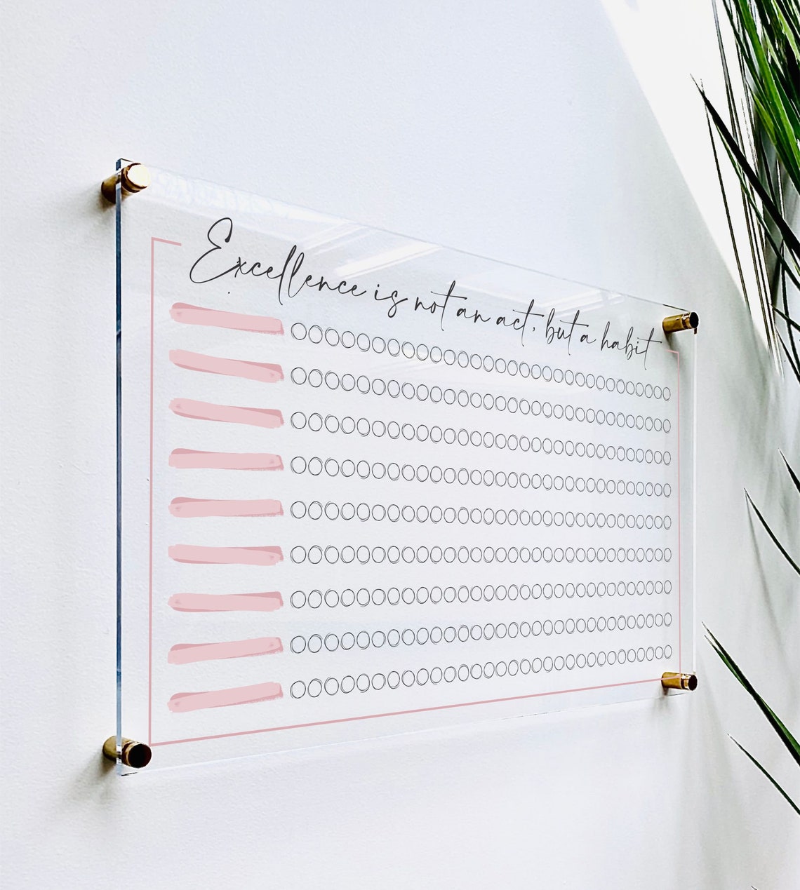 Acrylic Habit Tracker Board for Wall Family Command Center - Etsy