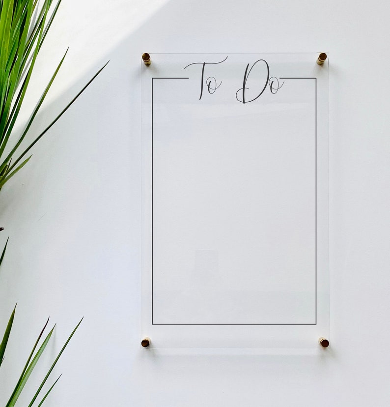Acrylic to Do List Board for Wall || Family Command Center Dry Erase ...