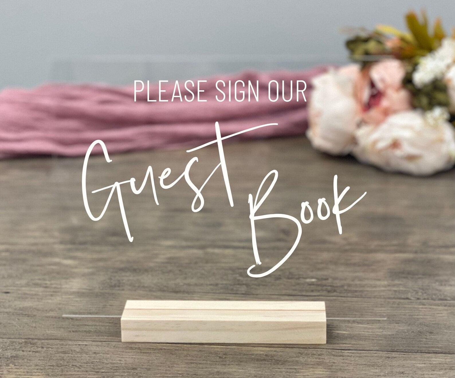 Guest Book Table Sign Acrylic Wedding Sign Guestbook Sign | Etsy