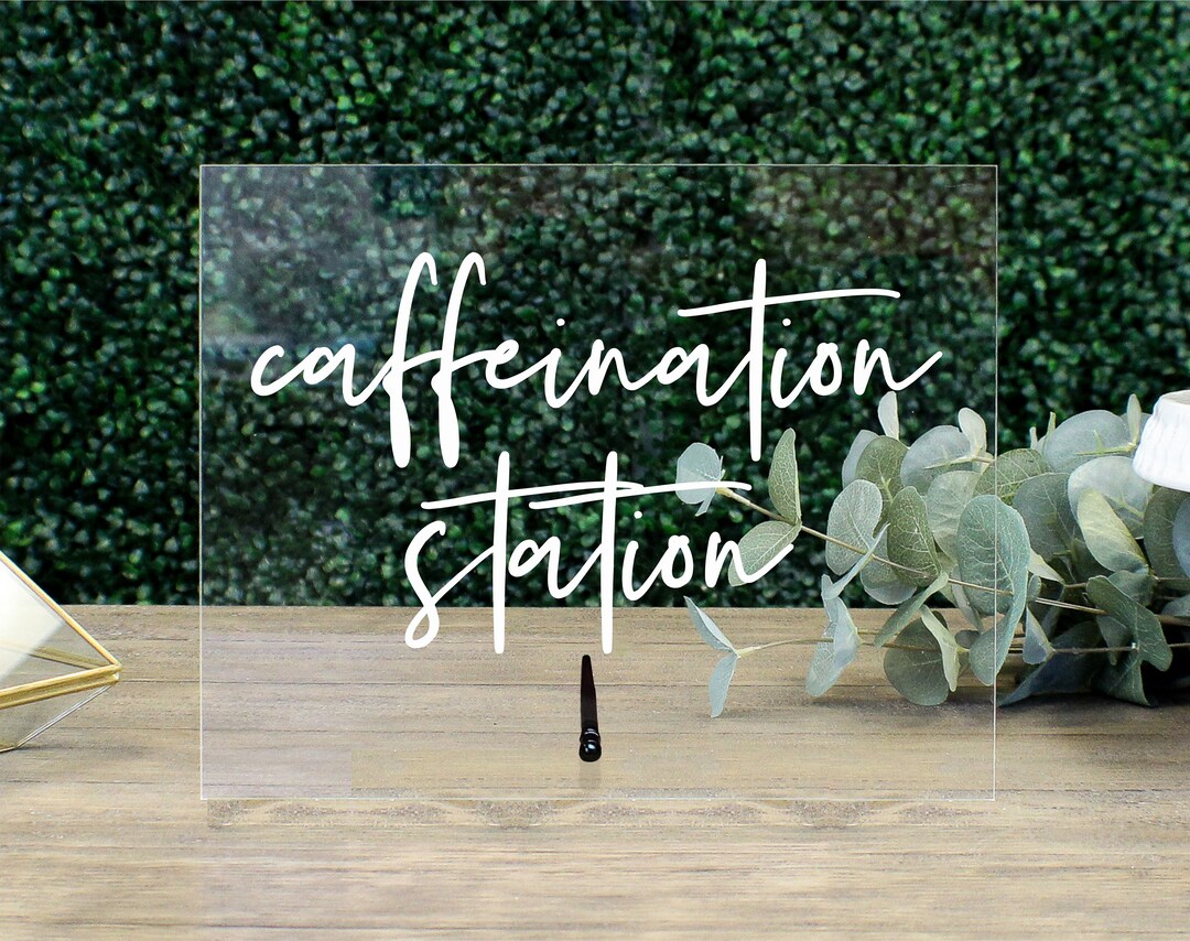 Coffee Bar Table Sign Coffee Station Wedding Bridal Shower Bar Sign ...