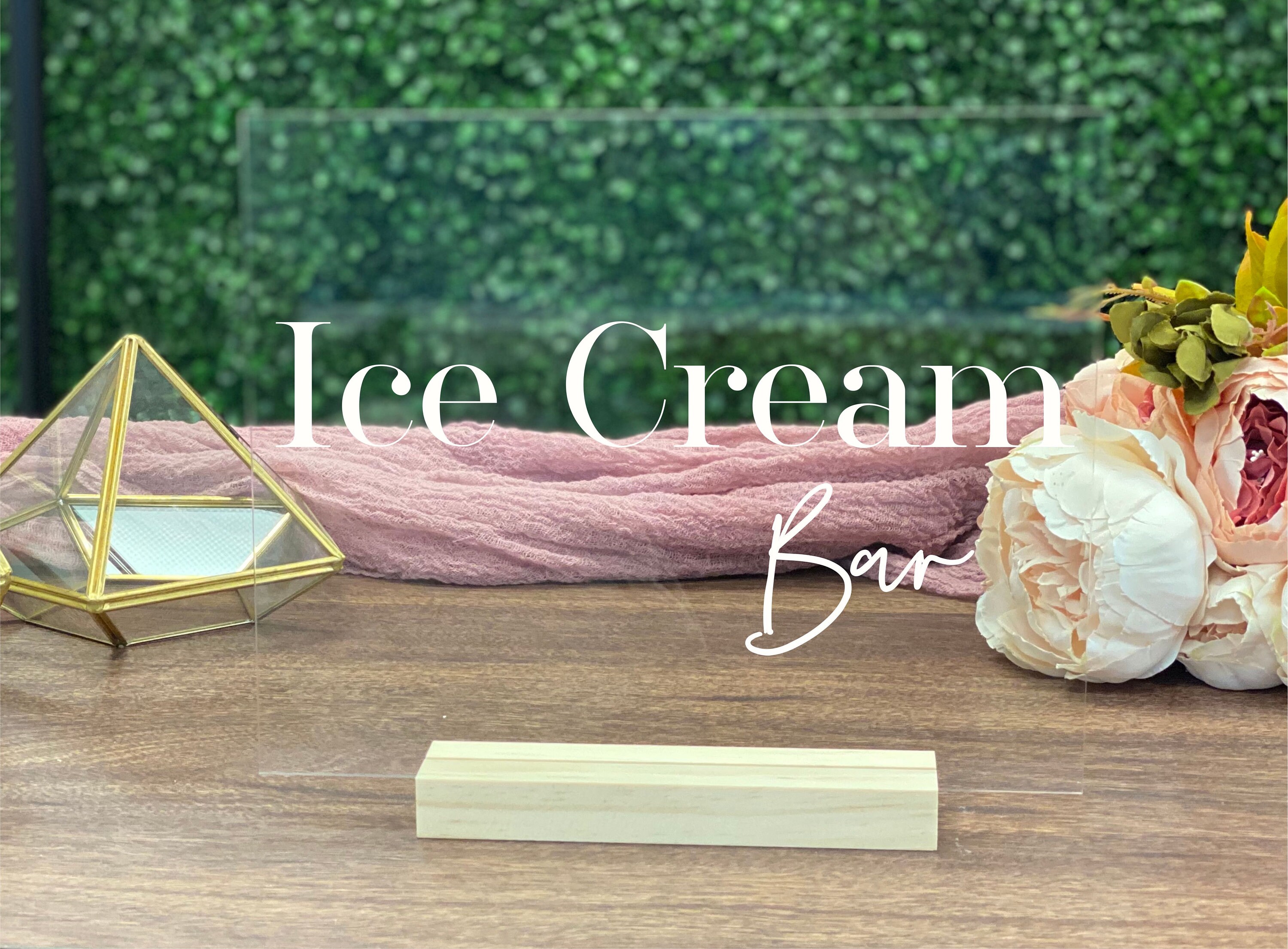 Ice Cream Bar Table Sign ice cream kids birthday party sign | Etsy