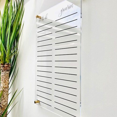 Acrylic to Do List for Wall Dry Erase Board Clear Acrylic - Etsy