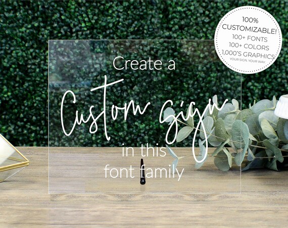 Custom Acrylic Table Sign Wedding Sign Hashtag Photo Booth | Etsy