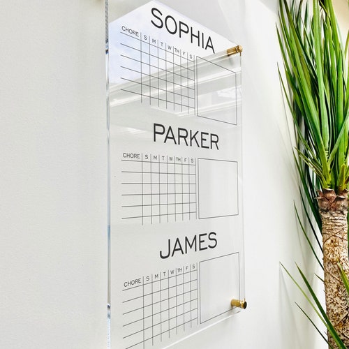 Chore Chart for Kids Personalized Dry Erase Board Goal - Etsy