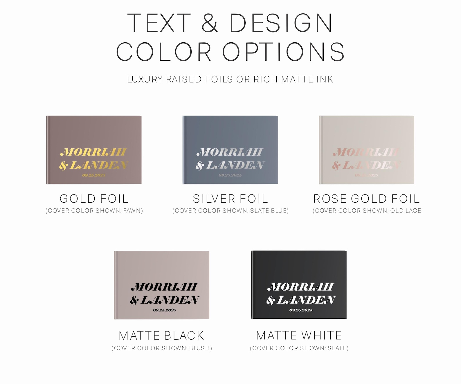 Custom Wedding Guest Book || Foil Design Photo Guest Book Personalized ...