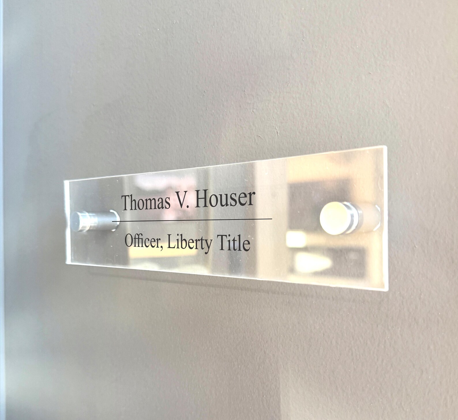 Custom Office Sign – Acrylic Name Plate or Suite Number With Standoffs ...