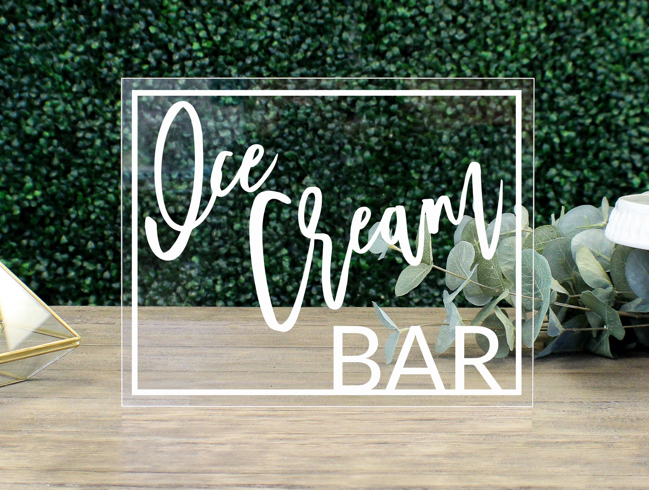 Ice Cream Bar Table Sign ice cream kids birthday party sign | Etsy