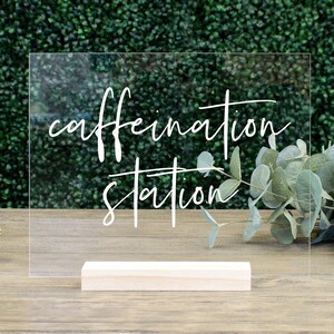 Coffee Bar Table Sign coffee station wedding bridal shower | Etsy