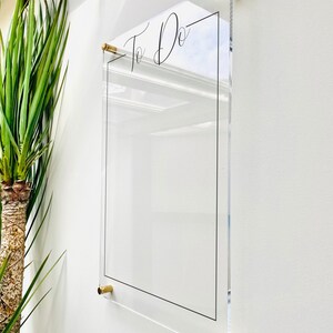 Acrylic to Do List Board for Wall Family Command Center Dry Erase Board ...